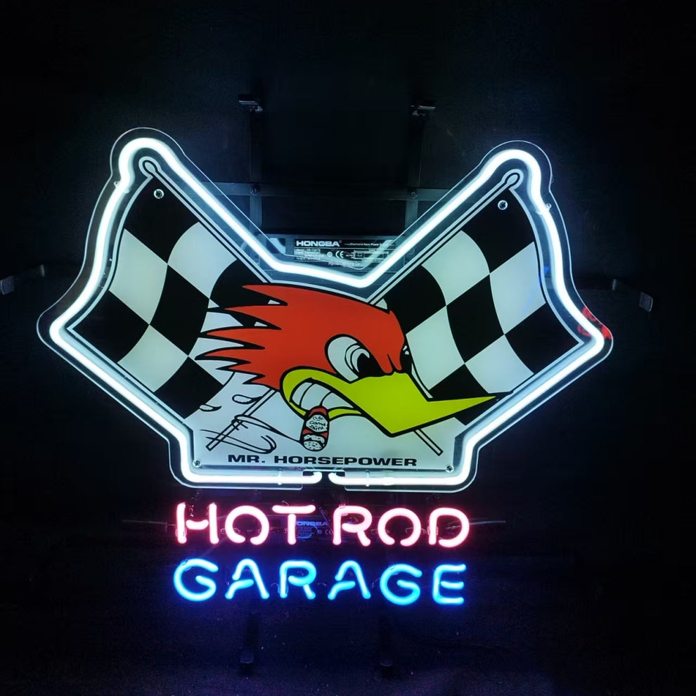 Mr Horsepower Hot Rod Garage Neon Sign – Neon Signs Land