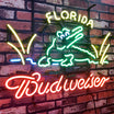 Florida Gator Budweiser Beer Neon Sign Light 100% Handmade Glass – Neon ...
