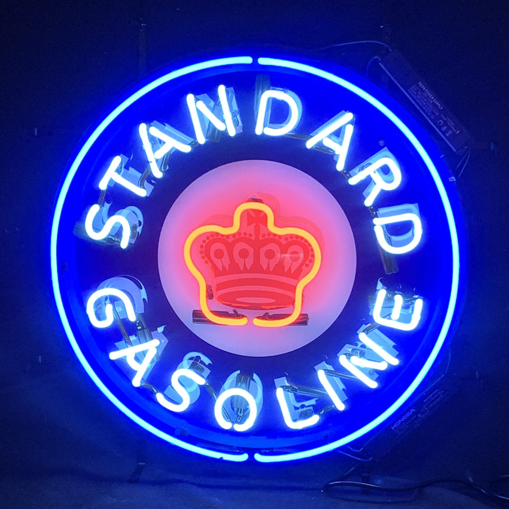Standard Gasoline Crown Neon Sign Light Glass with Acrylic Logo – Neon ...